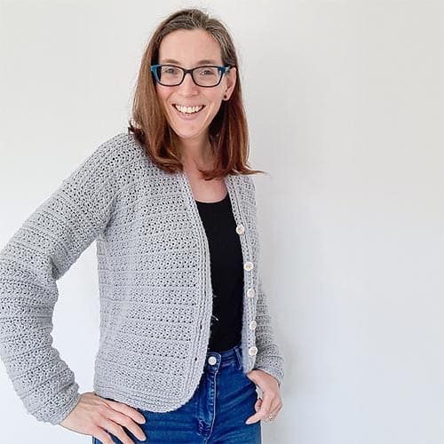 Drop sleeve oversized crochet cardigan free pattern