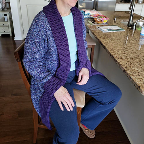 Winter Crochet Long Coat Free PDF Pattern