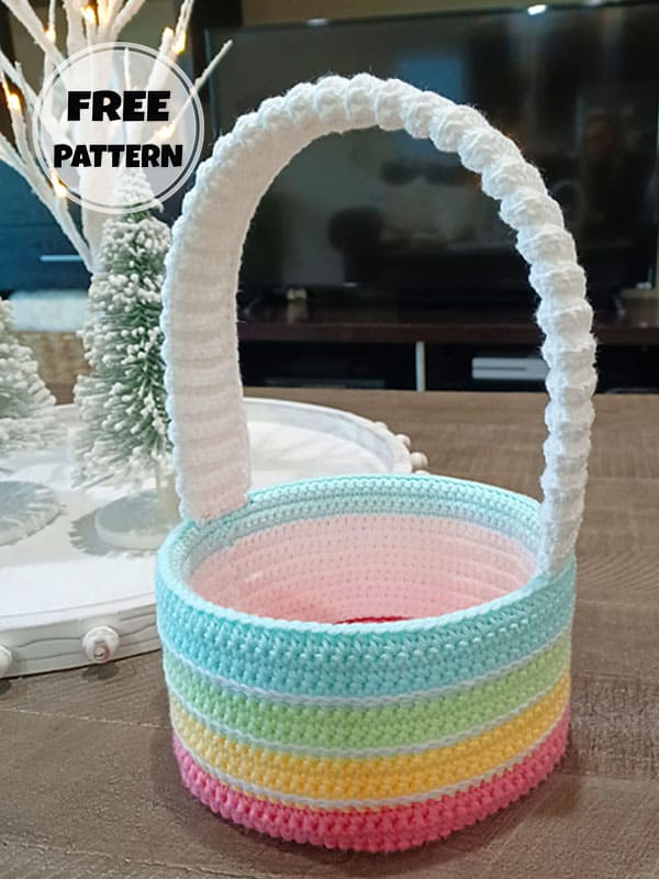 Lovely Free Crochet Easter Basket Pattern